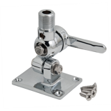 4-way Ratchet Mount Chromed Brass, 1" 14TPI